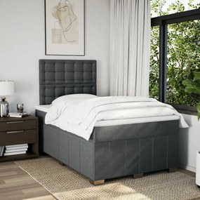 Box spring postel s matrací tmavě šedá 120x200 cm textil 3291650