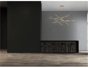 LED lustr Raccio 1805 zlaté s dálkovým ovládáním