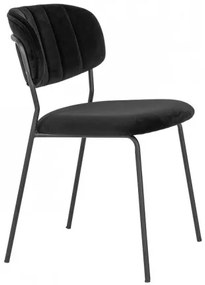 Jídelní židle ALICANTE černý samet, černá podnož House Nordic 1001213