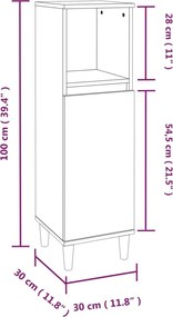 vidaXL 3dílný set koupelnového nábytku kompozitní dřevo [3185581] Barva: Betonová šedá