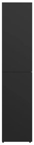 Botník černý 80 x 39 x 178 cm dřevotříska - Default Title