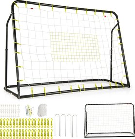 Costway 2 v 1 Fotbalová branka a odrazka Fotbalové branky 187 × 60 × – černý