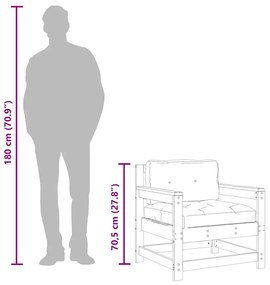 vidaXL Marketos Zahradní středové pohovky 2 ks masivní borové dřevo