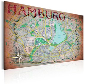 Obraz - Map of Hamburg