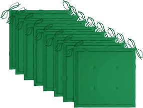 Skládací židle 8 ks s polštáři z masivního akáciového dřeva 3078295