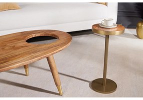 Massive home | Konferenční stolek GATSBY 110cm retro styl mango hnědá zlatá