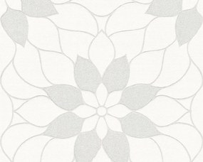 Vliesová tapeta 3617-07 šedé květy / Tapety na zeď 361707 Neue Bude 2.0 (0,53 x 10,05 m) A.S.Création