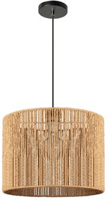 Toolight BOHO, stropní svítidlo o průměru 30cm 1xE27 APP1324-1CP, černá-hnědá, OSW-02411
