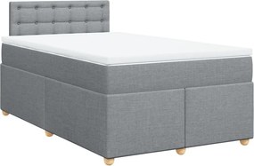 Box spring postel s matrací světle šedá 120x190 cm textil 3288933