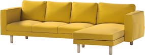 Potah na pohovku IKEA Norsborg 4-místná se šezlongem barva žlutá látka sametová