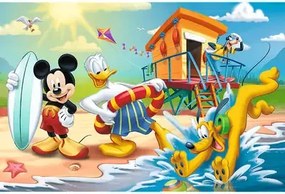 Trefl - Puzzle - Mickey Mouse: na pláži / 60 dílků / 33 x 22 cm / věk