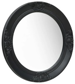 Nástěnné zrcadlo barokní styl 50 cm černé 320347