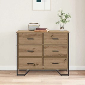 Příborník 6-Zásuvka Artisanový dub 91 x 35,5 x 74,5 cm 3365604