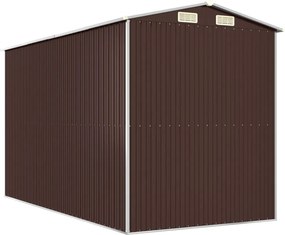 Zahradní kůlna tmavě hnědá 192 x 357 x 223 cm pozinkovaná ocel 3147462