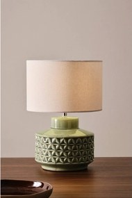 Šedá/béžová keramická stolní lampa (výška 35 cm) Monica – Jotex