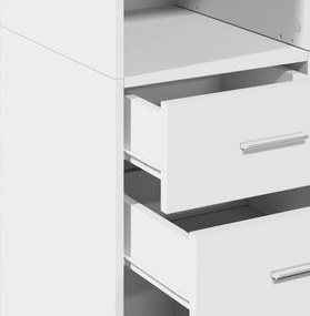 Skříň highboard bílá 70 x 42,5 x 185 cm kompozitní dřevo 3281462