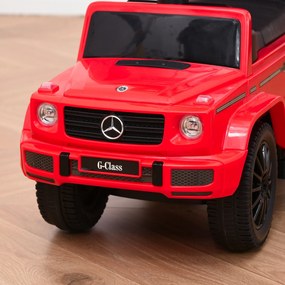 Posuvné autíčko s odrážedlem Mercedes-Benz G350 posuvné autíčko s volantem 3 v 1 pro děti 18-36 měsíců červené
