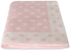 Růžová dětská bavlněná deka Homemania Decor Baby Baby Dots, 90 x 90 cm