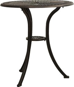 Zahradní stůl bronzový 62 x 62 x 65 cm litý hliník 315579