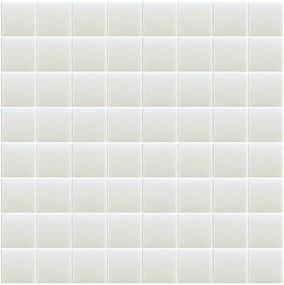 Hisbalit Skleněná mozaika bílá Mozaika 103A LESK 4x4  4x4 (32x32) cm - 40103ALH