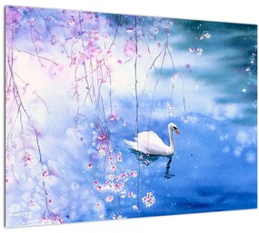 Skleněný obraz - Magické jezero (70x50 cm)
