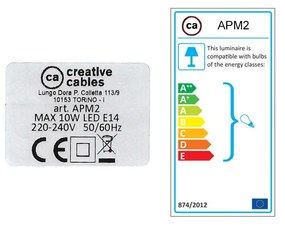 creative cables Fermaluce monochrome kovové nástěnné svítidlo s ohnutou prodlužovací trubičkou a stínidlem Tub-E14 Barva: Bílá