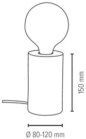 Spot-Light 76910151 - Stolní lampa TRABO 1xE27/25W/230V