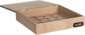 Dřevěná krabička na kapsle do kávovaru - 24*24*5 cm