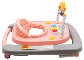 NEW BABY Dětské chodítko se silikonovými kolečky New Baby Forest Kingdom Pink