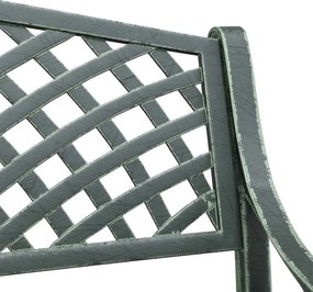 Zahradní lavice 102 cm litý hliník zelená 317745