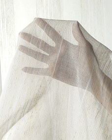 Závěs na řasící pásce wave barva krémová látka poloprůhledná, pletený vzor, vzorované