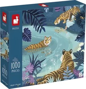 JANOD Puzzle Tygří setkání / 1000 dílků / 48 x 68,3 cm