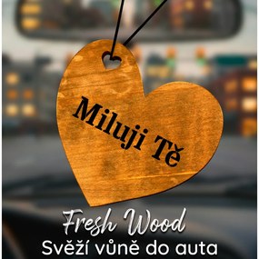 Ahome CZ Dřevěná vůně do auta –  Miluji tě
