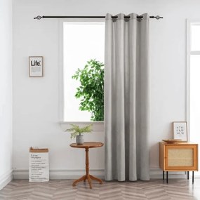 Závěs TAVIO 140x250 cm, světle šedý Zavěšení: Řasící páska