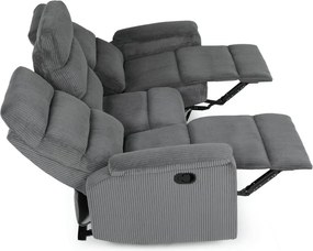 Sedací souprava, polohovací, šedá, manšestrová látka, ASD-C5981 GREY6