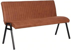 Koňakově hnědá čalouněná jídelní lavice LABEL51 Matz 145 cm