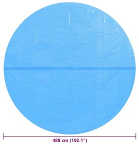 vidaXL Kulatá modrá bazénová plachta z polyetylenu 488 cm
