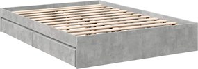 Rám postele se zásuvkami betonově šedý 120 x 200 cm kompozit 3280667