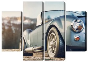 Vícedílný obraz Klasické Retro Auto Nedostatek Nedostatek Přírodní plátno 120x90