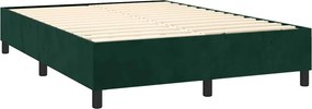 Box spring postel s matrací tmavě zelená 140x200 cm samet 3137968
