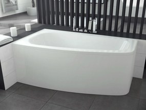 Besco LUNA vana 150 x 80 cm asymetrická pravá vč. nožiček VANLUN150P+OLVPINOZ