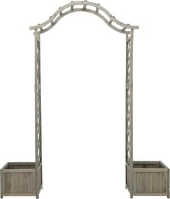 Zahradní pergola s truhlíky šedá masivní jedle 316392