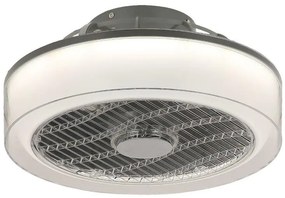 Rabalux 6857 Dalfon stropní svítidlo s ventilátorem LED D395mm 30W/1500lm 3000-6000K šedá, stmívatelné, dálkové ovládání Ventilátory