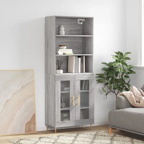 vidaXL Skříň highboard 69,5 x 34 x 180 cm kompozitní dřevo [3189302] Barva: kouřový dub