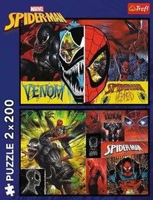 Trefl - Puzzle - Spiderman: Den a noc / 2x 200 dílků / 41 x 27.5 cm /