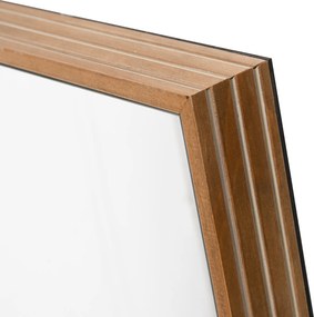 HOMCOM Celoplošné zrcadlo na zeď 125x45cm s dřevěným rámem v přírodní barvě do šatní skříně, předsíně nebo ložnice | Aosom.de