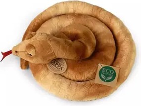 RAPPA Plyšový had hnědý 90 cm / ECO-FRIENDLY / od 0 let