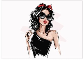 Skleněný obraz - Fashion woman (70x50 cm)