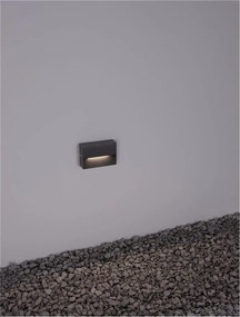NV 9492690 Venkovní nástěnné svítidlo VISION antracitový hliník a čirý akryl LED 1.5W 3000K 220-240V 50st. IP54 - NOVA LUCE