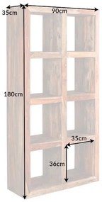 Designový regál Timber 180 cm Sheesham kouřový
